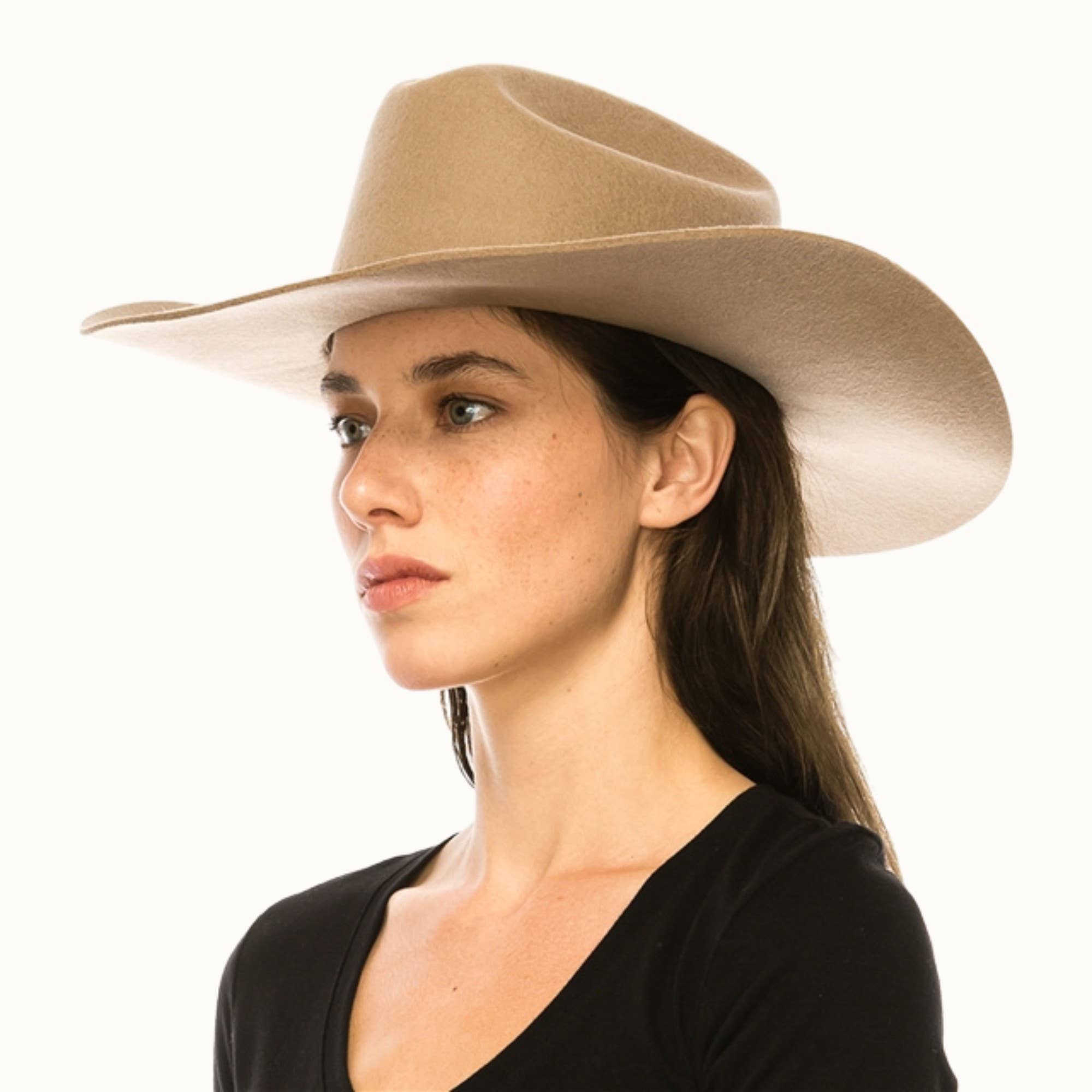 100% Australian Wool Western Cattleman Cowboy Hat Adjustable: Taupe ...